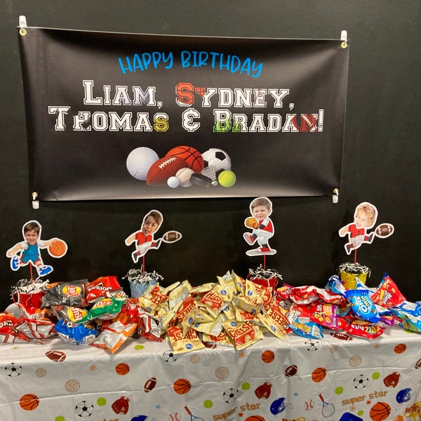 Sports Birthday Banner, Sports Banner, Sports Birthday Party ...
