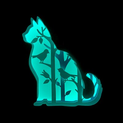Cat Shadow Box SVG, 3d Papercut SVG, Layered Paper Art Template, Scroll ...
