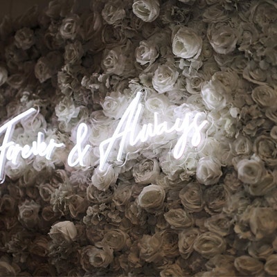 Forever & Always Neon Sign Custom Wall Decor, Led Sign Engagement Gifts ...