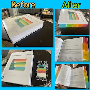 SNABAFIED Cooper Tabs BCBA Exam Study Materials Cooper Textbook Tabs ...