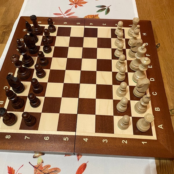 Personalized Small Wooden Checkers Set – Handcrafted Foldable Board ...