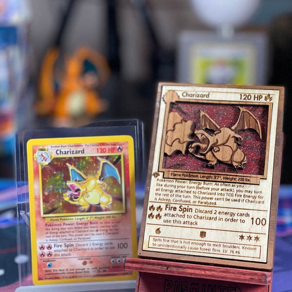 Custom Wooden Pokemon Cards - Etsy