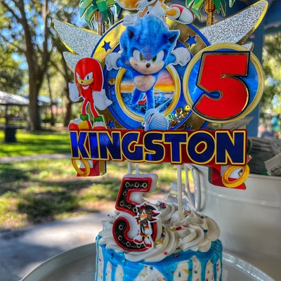 Sonic Cake Topper. Sonic Hedgehog Cake Topper. Sonic Shaker Cake Topper ...