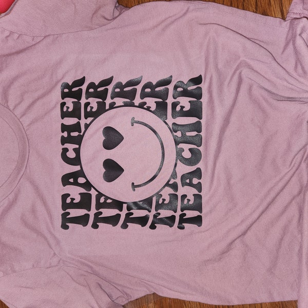 Teacher SVG, Teacher Shirt Svg, Happy Face Teacher, Teacher ...