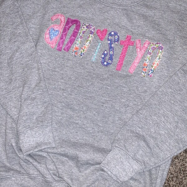 Monogram Sweatshirt, Custom Name Sweatshirt, Kids Personalized Shirt ...