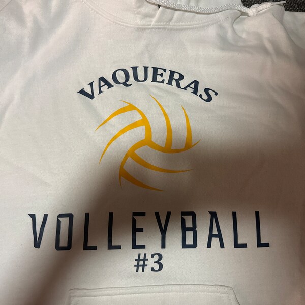 Custom Volleyball Sweat, Player Number Hoodie, Volleyball Season Sweat ...