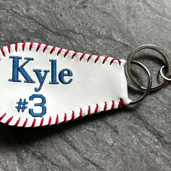 Baseball Key Chain, Baseball Keychain, Keychain, Key Chain, Leather ...