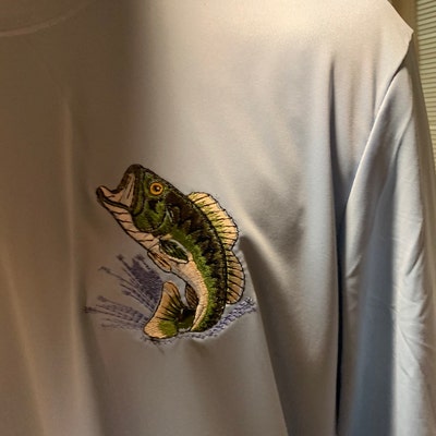 Bass Embroidery Design. Machine Embroidery Design. Fishing Embroidery ...