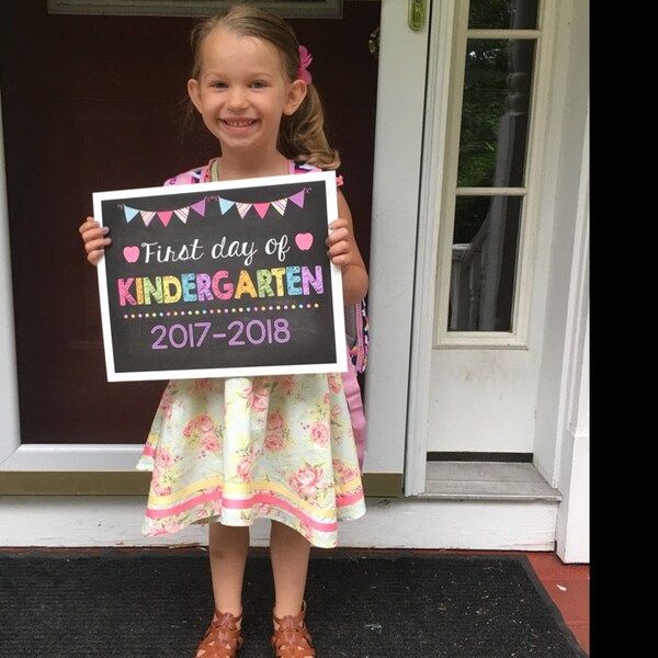 First Day and Last Day of Kindergarten Sign INSTANT DOWNLOAD Printable ...