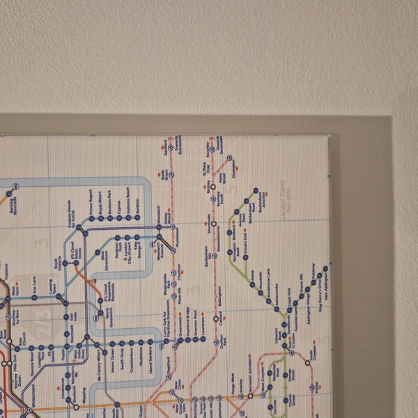London Underground Tube Map Canvas Print Modern Wall Art Decor for Home ...