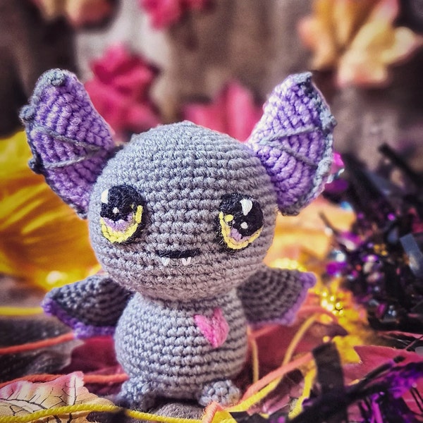 Bat Crochet Pattern Toy Decor Halloween Beauty Eyes for Amigurumi - Etsy