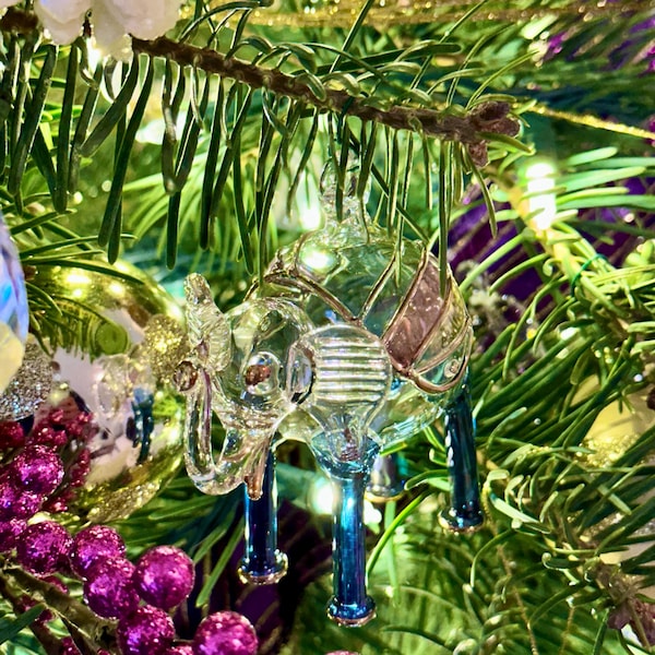 Set of 5 Egyptian Hand Blown Glass Ornaments Decorative by Gold Mouth Blown Decorative Ornaments ...