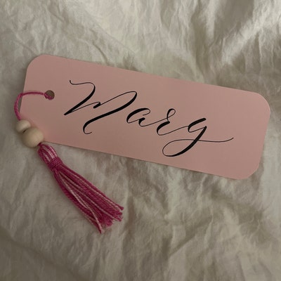 Personalized Bookmark, Bookmarks Custom, Calligraphy Bookmarks, Tassel ...