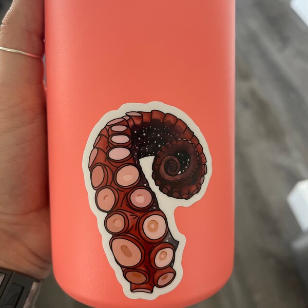 Octopus Tentacle Vinyl Sticker, Perfect for Any Beach and Ocean Lover ...