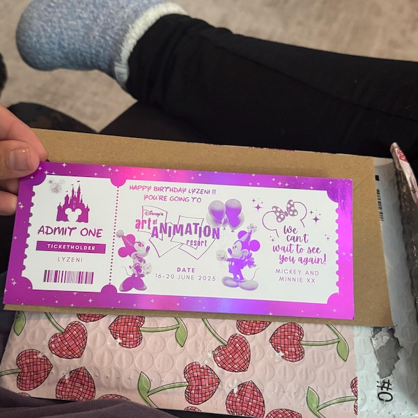 Scratch and Reveal Ticket - Personalised Foil Ticket, Custom Boarding ...