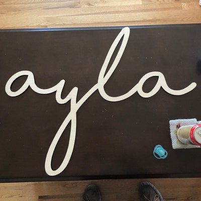 Baby Name Sign Cutout Name Cut Out Personalized Name Sign Above the ...