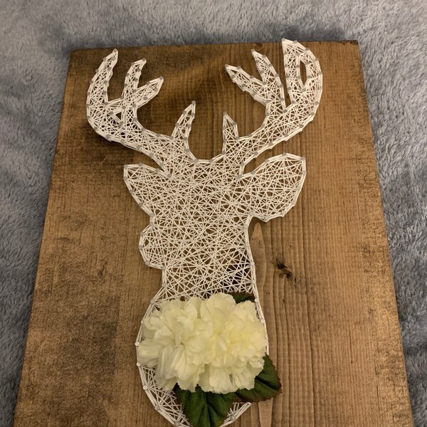 Deer String Art, Deer Art, Outdoor String Art, Deer String Design, Deer ...