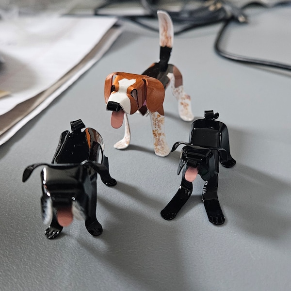 Beagle Dog Sculpture, Handmade Copper Miniature, Collectible Beagle ...
