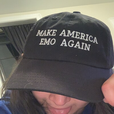 Make America Emo Again Hat Embroidered Baseball Dad Cap MAGA - Etsy