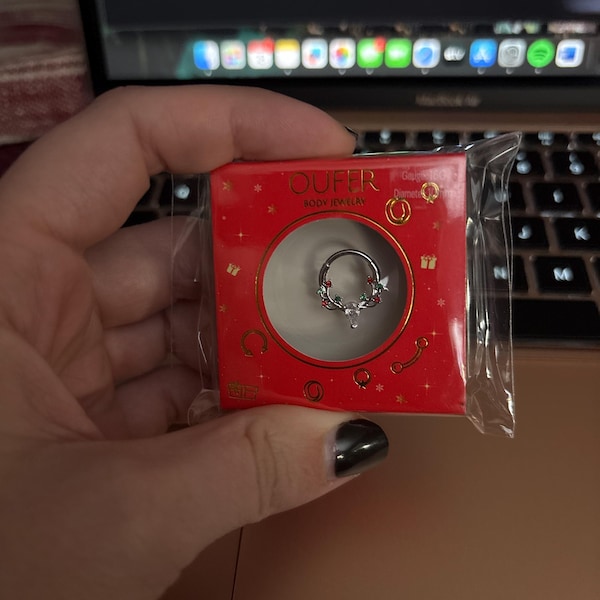 20G 18G Dangle Heart Nose Ring/cartilage Hoop Earrings/minimalist ...