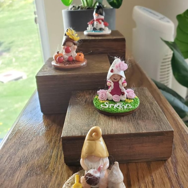 Mini Surfer Clay Gnome/ Indoor Planter Gnome Accessory/ Pink Surf Board ...