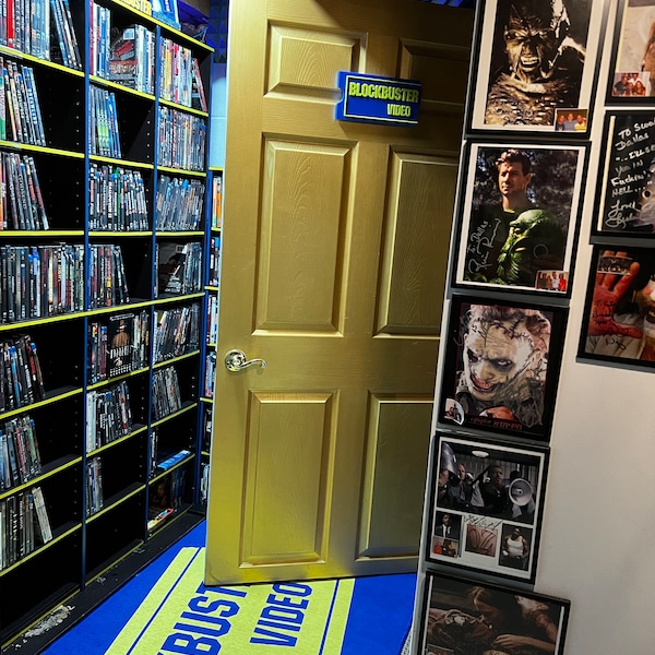 Blockbuster Video Movie Store Fan Shelf Display Collection Room Sign ...