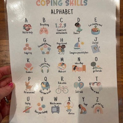 Coping Skills Alphabet Poster, ABC Coping Skills, Grounding Exercises ...