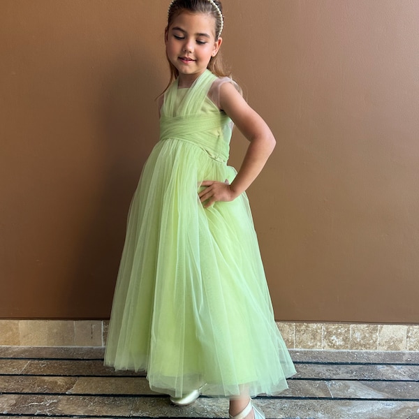Satin Flower Girl Dress Ivory Flower Girl Dress With Train White