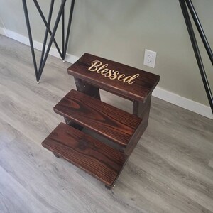 Three Step Stool Extra Large Step Stool - Etsy