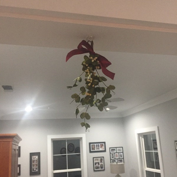 Hanging Mistletoe, Artificial Mistletoe, Christmas Decorations for the ...