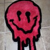 Trippy Smiley Face Rug Melting Smiley Face Rug Handmade Tufted Accent ...