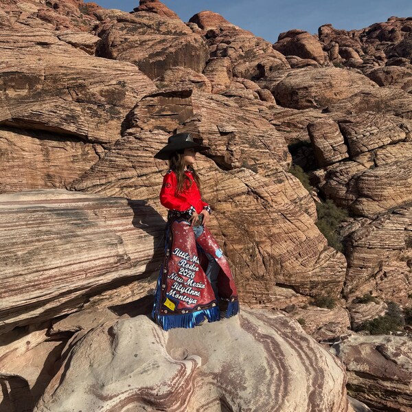 Custom Made Rodeo Royalty Chaps/ New/ Custom Leather/ Gold Acid Wash ...