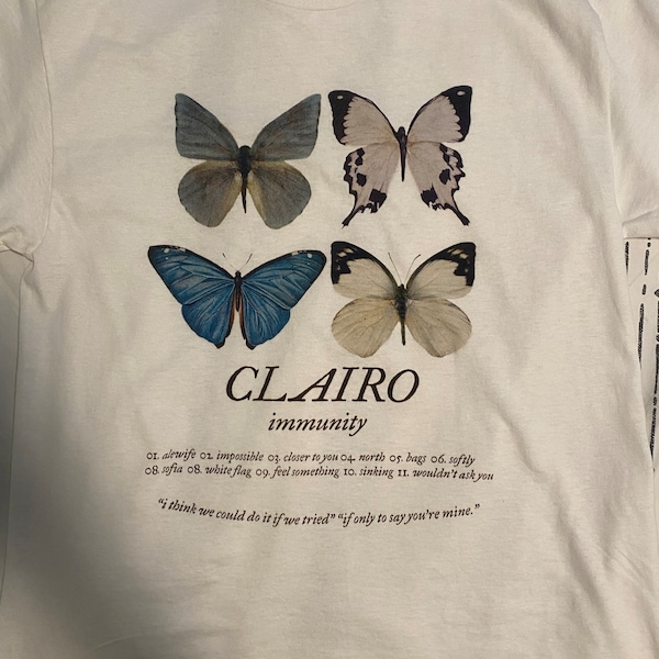 Clairo Unisex T-shirt - Immunity Album Tee - Music Merch for Gift ...