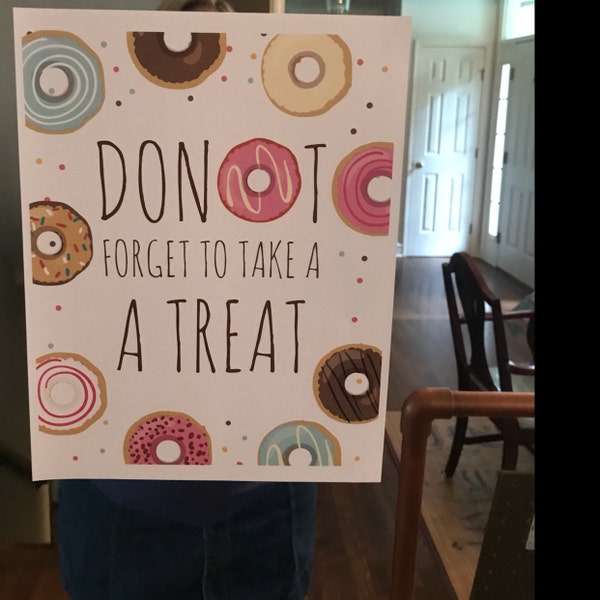 Donut Baby Shower Signs Donut Sign Birthday Treat Sign Donut Dessert ...