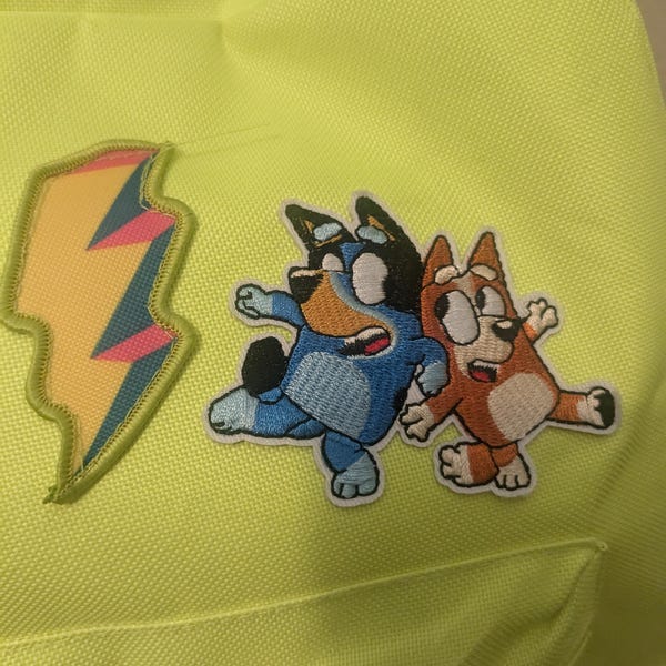 Bluey Inspired Bluey and Bingo Disney Embroidered Iron on Patch - Etsy