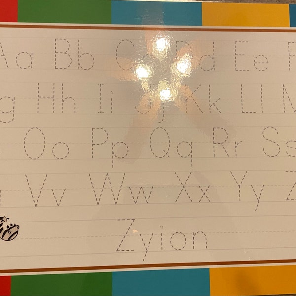 Personalized Animal Alphabet Placemat - Personalized Placemat for Kids ...