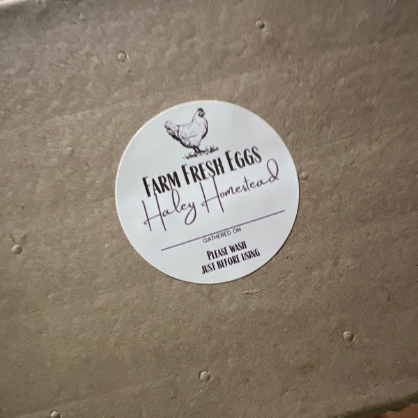 Customizable Egg Carton Labels: Farm Fresh Chicken Coop Stickers - Etsy