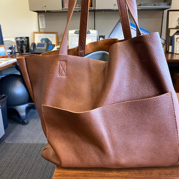 BLACK OVERSIZE SHOPPER Bag, Black Leather Shopper, Large Tote Bag ...