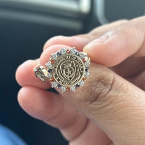 Solid Gold Women's College Ring , High School Rings , Graduation Ring ...