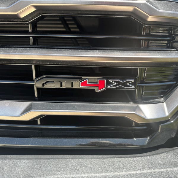 Matte Black AT4X Overlay Emblems for 2023-2025 GMC Sierra AT4X - Front ...