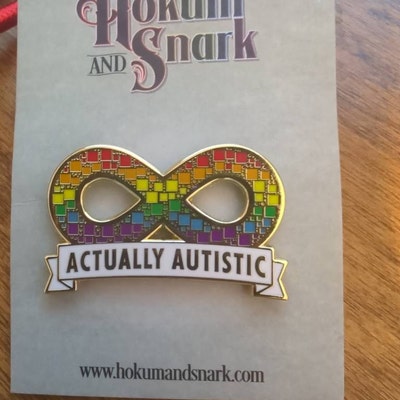 Actually Autistic Mosaic Tile Rainbow Autism Spectrum Infinity Symbol ...