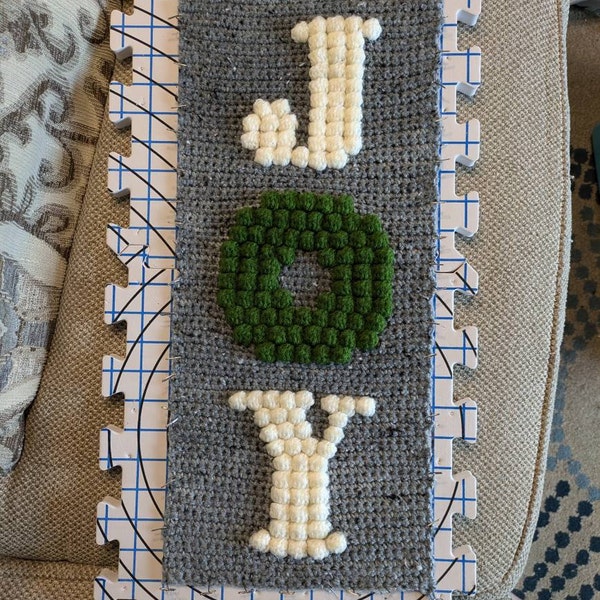 Crochet Joy Wall Hanging Pattern • Christmas Wreath Holiday Crochet ...