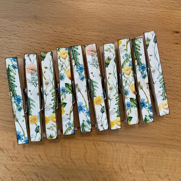 Black & Cream Music Note Themed Decoupage Clothespins Set of 10 - Etsy