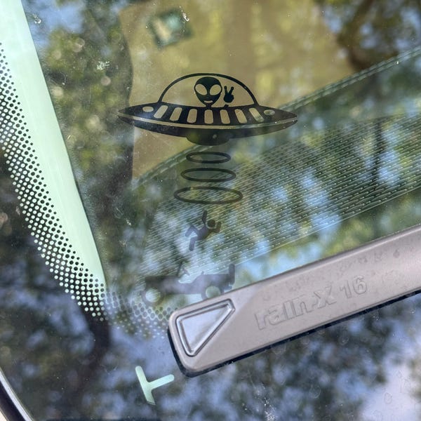 Jeeper Windshield Decal Alien Abduction/ufo Jeeper Sticker /wrangler ...
