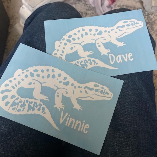 Leopard Gecko Sticker, Leopard Gecko Decal, Gecko Sticker, Gecko Art ...