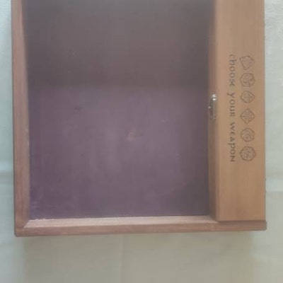 Custom Wooden DND Dice Box Tray RPG Dice Rolling Mat Tabletop Games D&D ...