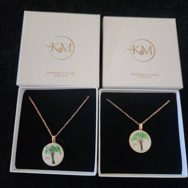 Hair Keepsake Jewelry "tree of Life" Disc Necklace, Pendant With Baby ...
