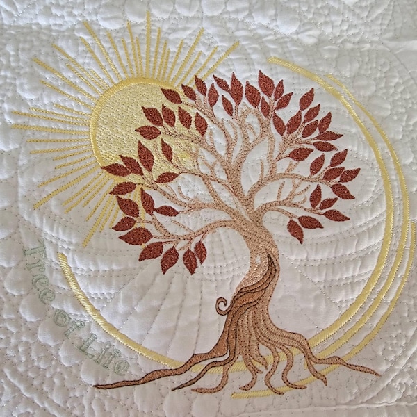 Sun Tree of Life Machine Embroidery Design, Boho Cellestial Style. 8 ...