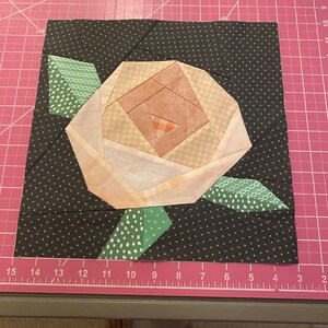 Rose Foundation Paper Piecing Pattern - Etsy