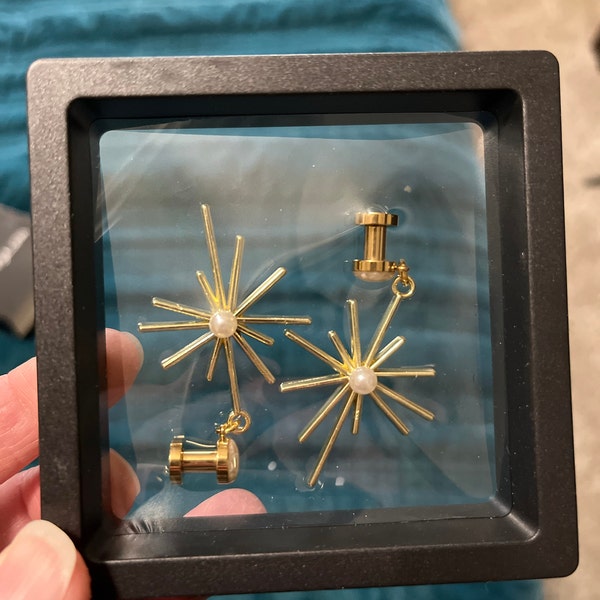 Crushed Shell Pearl Star Burst Plugs /8g ,6g ,4g ,2g ,0g ,00g ,7/16",1/ ...